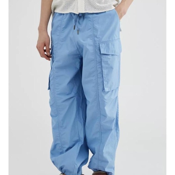 BDG | Pants | Light Blue Cargo Pants Relaxed Fit Drawstring Waist Baggy ...
